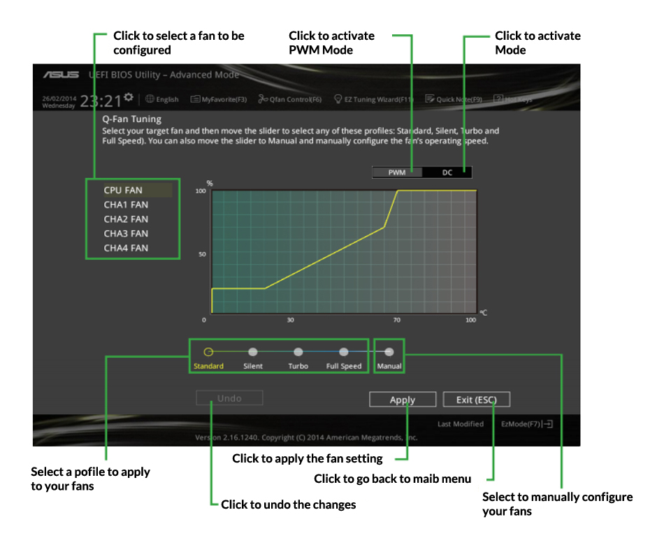 ARCTIC Fan Settings in UEFI - User Manual